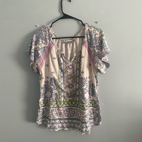 jason maxwell | Tops | Jason Maxwell White And Green Blouse Elegant ...